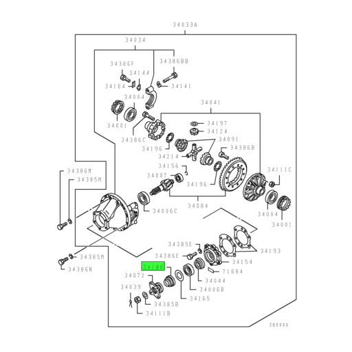 MH034105 Mitsubishi FUSO | Rear Differential Drive Pinion Oil Seal ...