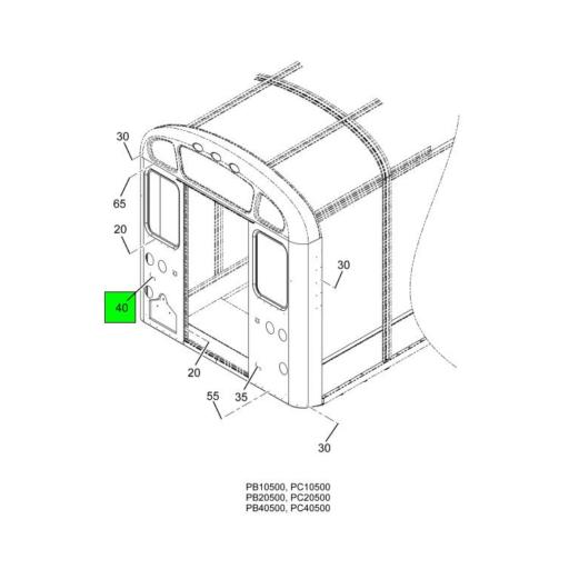 2216490C4 Navistar International | Outer Rear Panel with Lower Warning ...