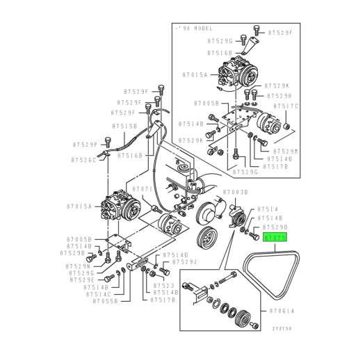 MH014384 Mitsubishi FUSO | Air Conditioning Belt | Source One Parts Center