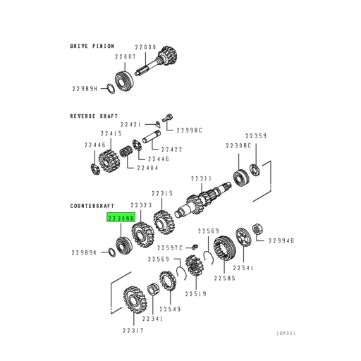 MH042046 Mitsubishi FUSO | Manual Transmission Countershaft Bearing ...
