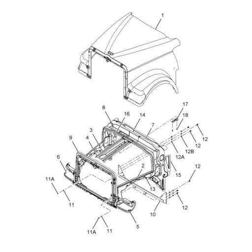 3862221C93 Navistar International | HOOD ASSEMBLY 124 BBC N/EAC ...