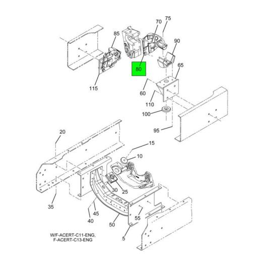 3874245C2 Navistar International | Support Offset Engine Mounting Rear ...