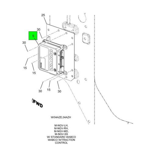 4055079C2 Navistar International | WABCO ABS ECU E8 6S/6M ESC HSA 500K ...