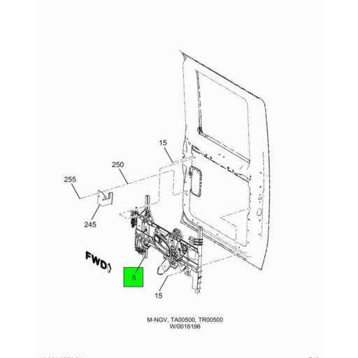 3986488C95 Navistar International | Left Door Glass Regulator Hardware ...
