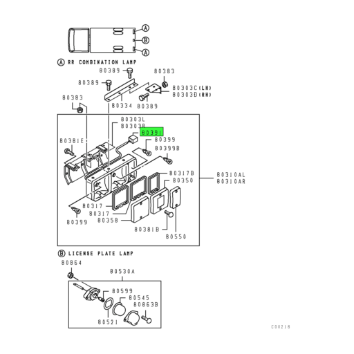 MK545123 Mitsubishi FUSO | Tail Lamp Socket | Source One Parts Center