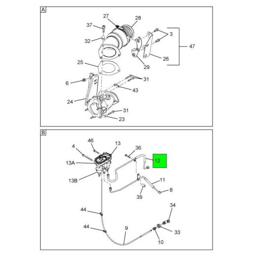 3005736C1 Navistar International | Exhaust Brake Valve Tube Assembly ...