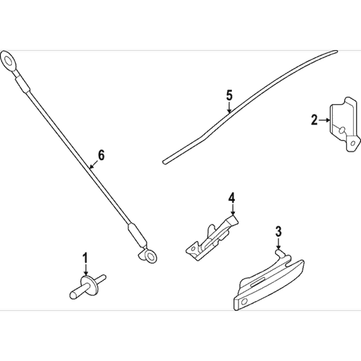 NZ6Z6043881A Ford | Tailgate Latch Rod Door Lock - Left | Source One ...