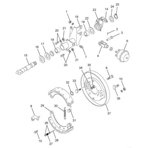 1606121C91 Navistar International | Brake Assembly with Manual Slack ...