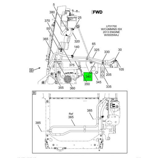 4050626C1 Navistar International | Power Steering Hose Assembly ...