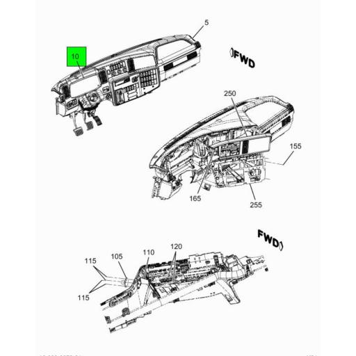 6721004C91 Navistar International | Instrument Panel Bezel Wing Cluster ...