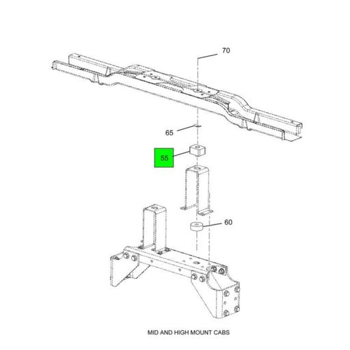 3512104C1 Navistar International | INSULATRINSULATOR CAB MTG REA ...