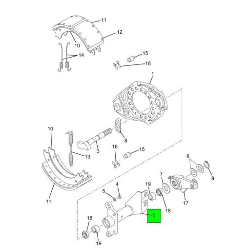 ETN0975954 Navistar International | Brake Camshaft and Chamber Bracket ...