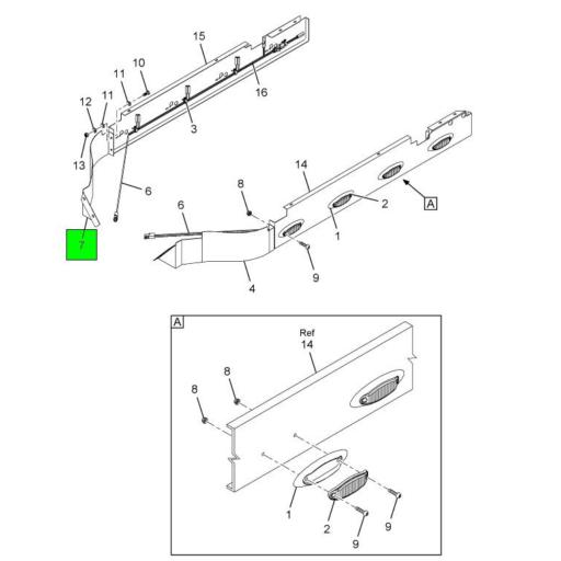 2590643C1 Navistar International | Long Right Transition Skirt Panel ...
