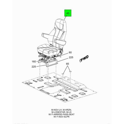 3989131C91 Navistar International | SEAT DRIVER SLEEPER AIR MORDURA ...