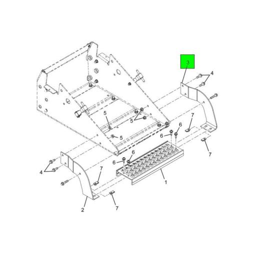 3987596C1 Navistar International | Auxiliary Battery Box Support Step ...