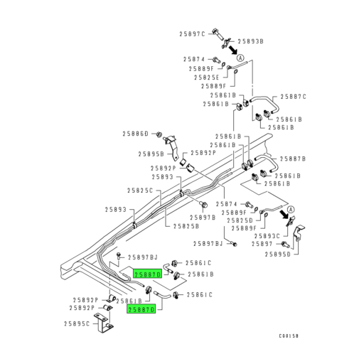 ML270017 Mitsubishi FUSO | Transmission Oil Cooler Line Hose | Source ...