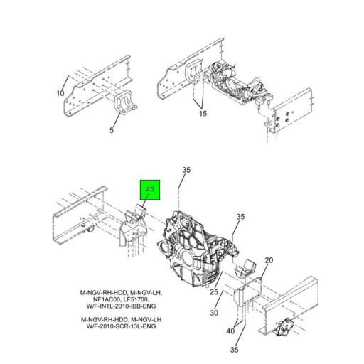 1664729C6 Navistar International | Engine Rear Mounting Insulator ...
