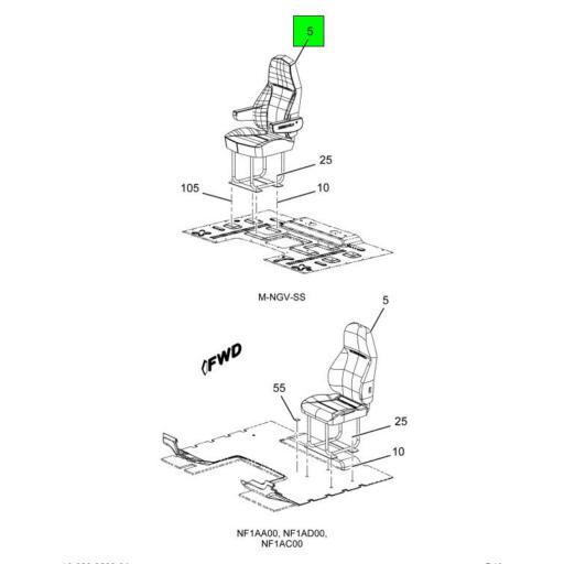4031484C92 Navistar International | Seat Passenger 1/3 Static Cloth ...