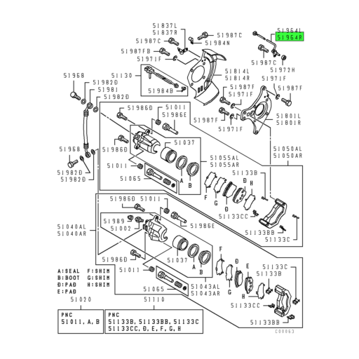 MK528076 Mitsubishi FUSO | Right Hand Front Brake Pickup Sensor ...