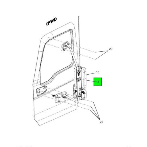 4049613C93 Navistar International | Rear View Mirror Right-Hand Black ...