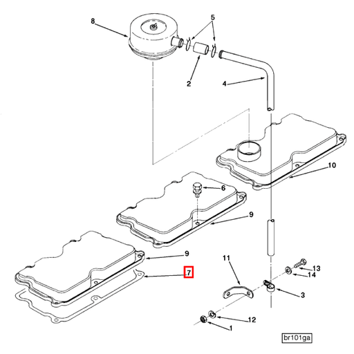 3016453 Cummins | Rocker Lever Cover Gasket | Source One Parts Center