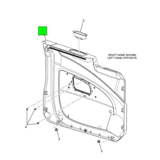 3661246C1 Navistar International | Door Panel Assembly Blue Power Lock ...