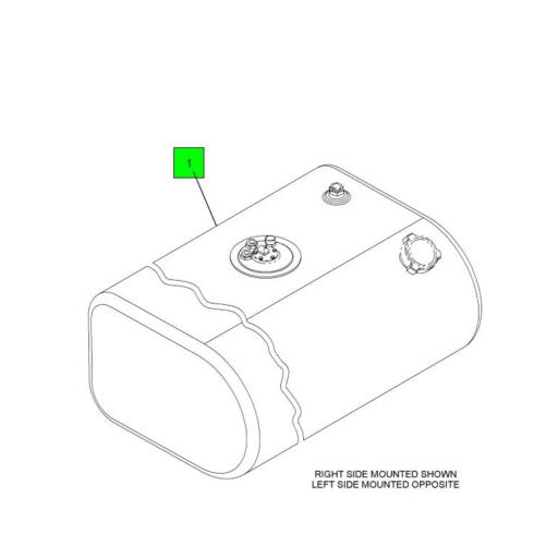 2588406C92 Navistar International | Fuel Tank Steel D-Style 80 Gallon ...