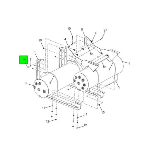 3586802C1 Navistar International | Fuel Tank Strap Locator Pin | Source ...