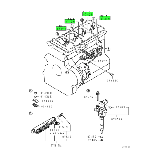 ME228765 Mitsubishi FUSO | Fuel Injection Tube | Source One Parts Center