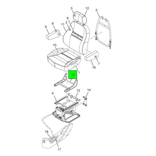 2505826C1 Navistar International | Front Lower Seat | Source One Parts ...