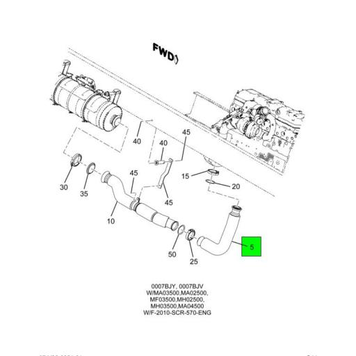 4034813C1 Navistar International | Welded Turbocharger Pipe Assembly ...