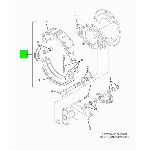 2523128C91 Navistar International | Brake Shoe Kit with Hardware ...