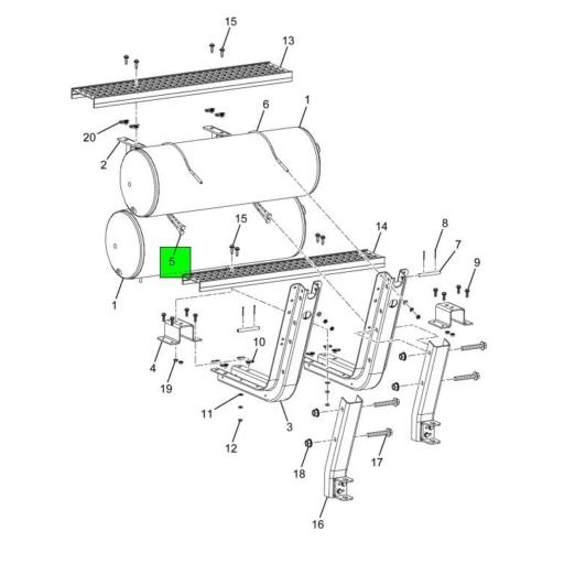 455538C1 Navistar International | Cable Air Tank Mounting | Source One ...