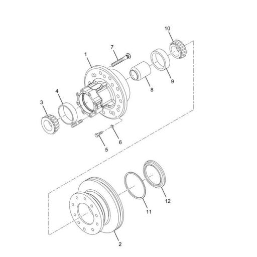 2601401C91 Navistar International | Front Steel Disc Wheel Hub | Source ...
