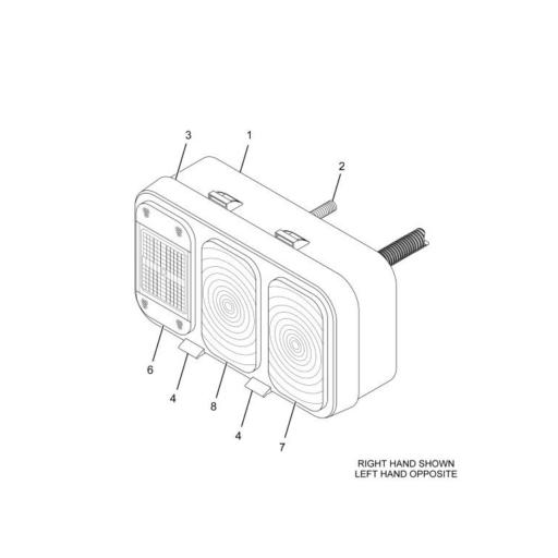 3601493C91 Navistar International | Right-Hand Stop-Tail-Turn-Backup ...