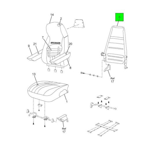 2589583C1 Navistar International | Seat Back Frame | Source One Parts ...
