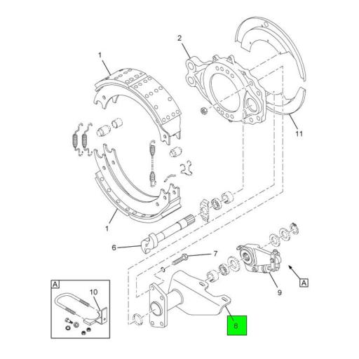 2587563C91 Navistar International | Left Brake Camshaft and Chamber ...