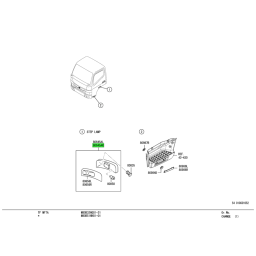 MK353736 Mitsubishi FUSO | Right Hand Step Lamp Assembly | Source One ...