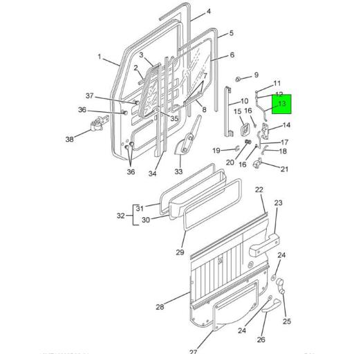 484299C1 Navistar International | Left Remote Door Lock Rod | Source ...