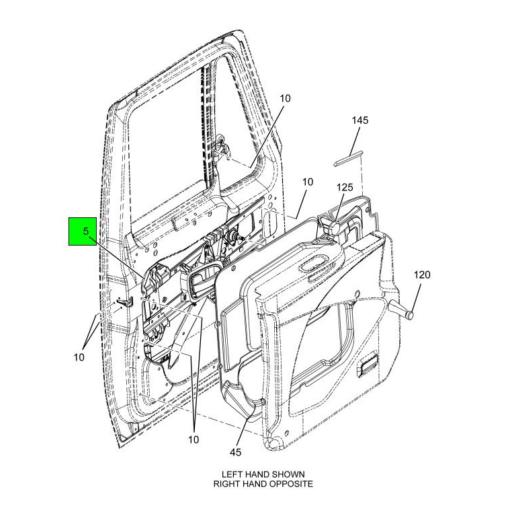 3808598C97 | Navistar International® | DOOR CAB LEFT HARDWARE ASSEMBLY ...