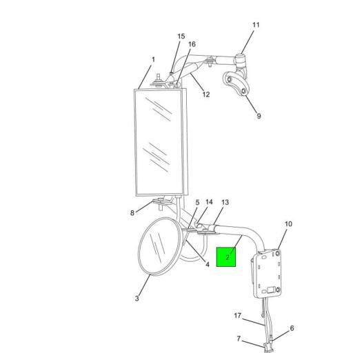 2503926C2 Navistar International | Left-Hand Rear-View Mirror Arm with ...