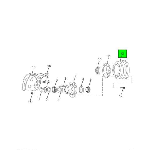 1695009C1 Navistar International | Rear Brake Drum 18 in x 7 in ...