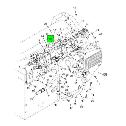3014712C1 Navistar International | EGR Valve Coolant Return Tube ...