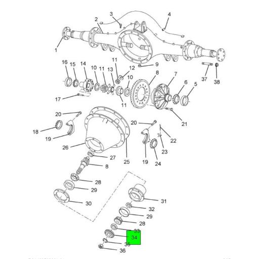 ETN0210724 Dana Spicer | 23070/85-Input Seal Oil Pin | Source One Parts ...
