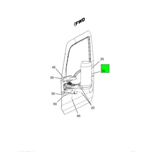 3885803C98 Navistar International | Rear View Mirror Left-Hand Pedestal ...