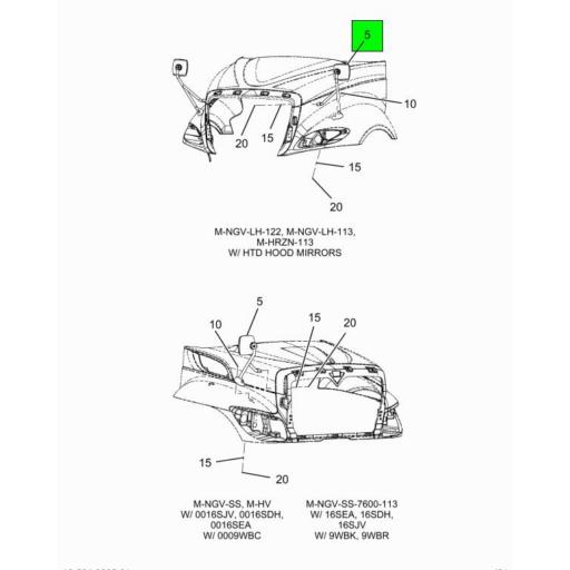 4230319C1 Navistar International | Rear View Mirror Left-Hand Black ...