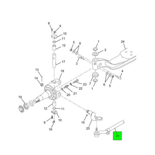 2586473C91 Navistar International | Center Tube Rod Assembly with Ends ...