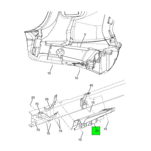 3833605C1 Navistar International | Lower Left Splash Panel | Source One ...
