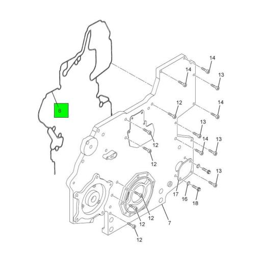 1841018C1 Navistar International | FC Front Half Oil Gasket | Source ...