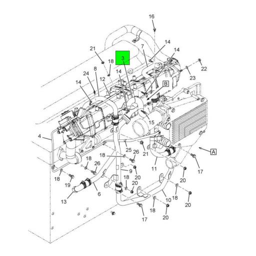 3014586C91 Navistar International | EGR Coolant Return Adapter Assembly ...
